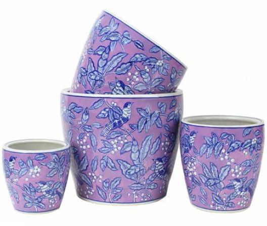 POT FOREST BERRIES ROUND W/SAUCER A | The Garden Feast