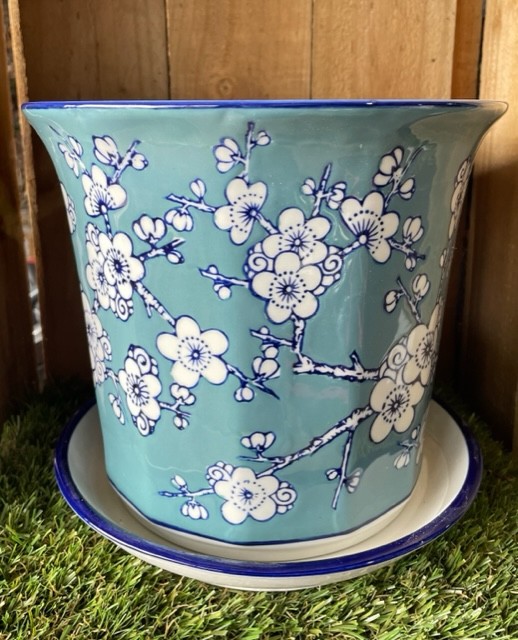 POT FLUTED JADE/WHITE EXL | The Garden Feast