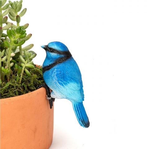 Blue Bird Pot Sitter | The Garden Feast