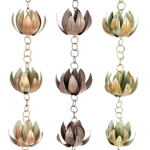 Rain Chain Lotus Copper | The Garden Feast