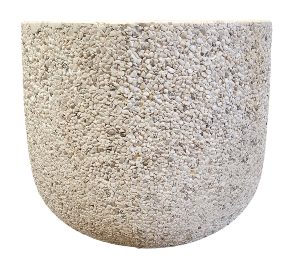 Pot Odyssey Drum White Pebble B | The Garden Feast